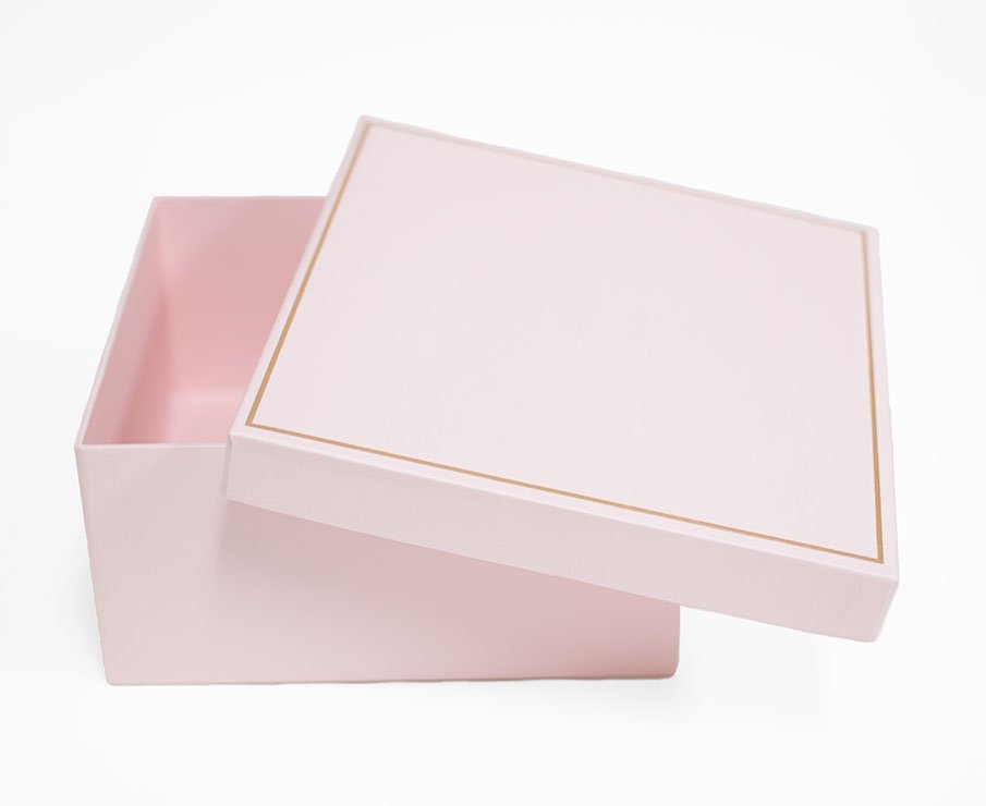 Small Pink Square Shape Flower Box | D & E Floral Supplies